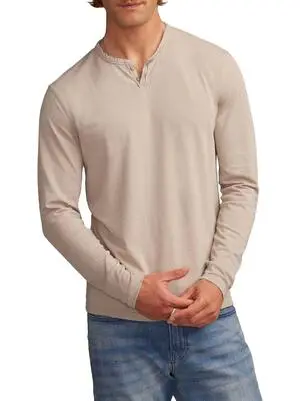 Lucky Brand Venice Burnout Henley - London Fog