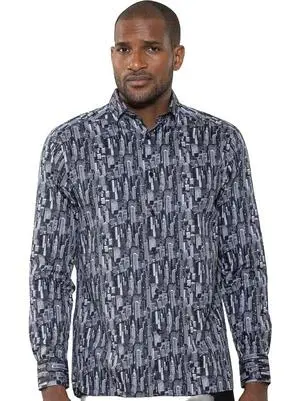LUCHIANO VISCONTI City Scape Printed Shirt - Multi