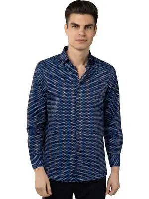 LUCHIANO VISCONTI Circle Shirt - Navy
