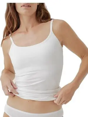 PACT Everyday Shelf Bra Camisole White