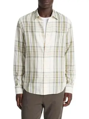 VINCE Dunluce Plaid Button-up Shirt