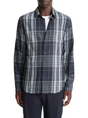 Vince Dunluce Plaid Button-up Shirt - Coastal/blanco