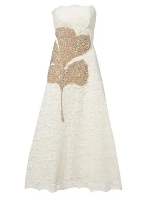 Costarellos Hallis Embellished Lace Cocktail Dress - White