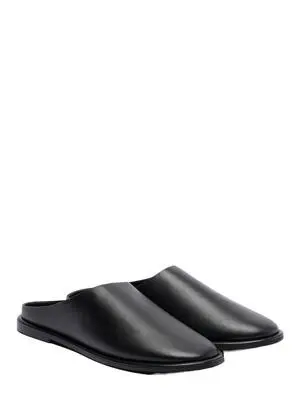 A.emery Spencer Leather Mules - Black