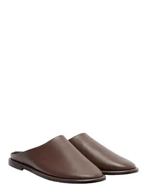 A.emery Spencer Leather Mules Brown