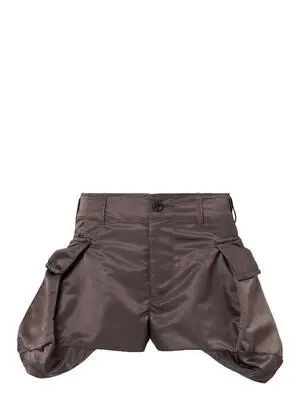 Sacai Technical Twill Cargo Shorts - Brown
