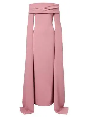 Solace London Nuri Draped Gown - Pink