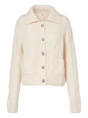 Jardin Des Orangers Cashmere And Silk Cable-knit Cardigan - White