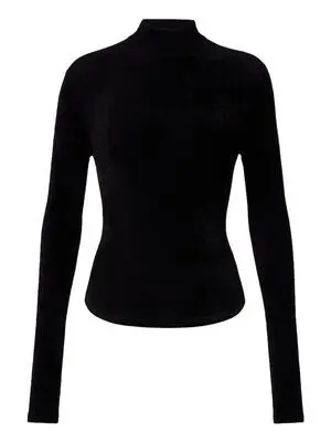 Versace Chenille Turtleneck Sweater - Black