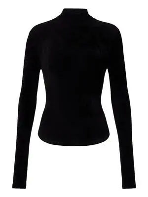 Versace Chenille Turtleneck Sweater - Black