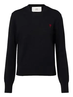Ami De Cœur Wool Sweater - Black