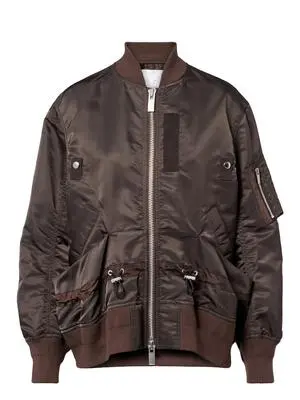 Sacai Twill Bomber Jacket - Brown