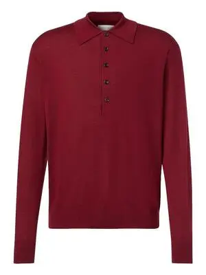 Dries Van Noten Wool Polo Sweater - Red