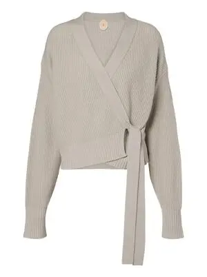 Jardin Des Orangers Wool And Cashmere Wrap Cardigan - Grey