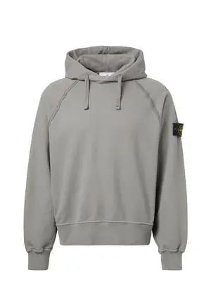 Stone Island Compass Cotton Jersey Hoodie - Grey