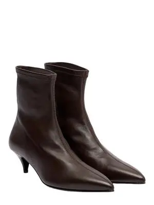 A.emery Ophelia Leather Ankle Boots - Brown