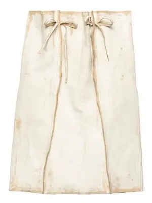 Prada Leather Skirt - White