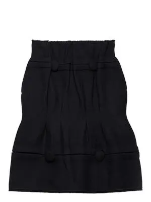 Prada Chevron Wool Midi Skirt - Blue