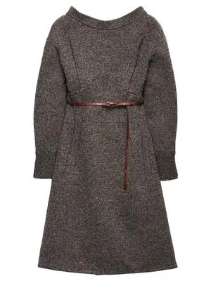 Prada Mouliné Wool Dress - Grey