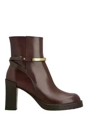 TOD'S Logo-plaque Ankle Boots - Brown