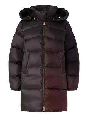 Pinko Hooded Puffer Coat - Brown
