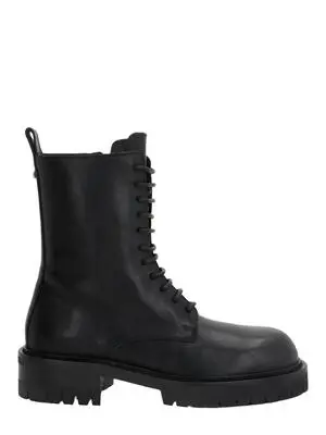 ANN DEMEULEMEESTER Skagi Lace-up Combat Boots - Black