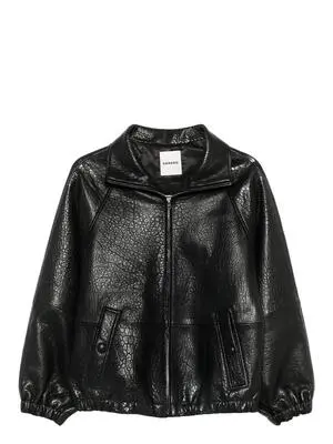 Sandro Textured-leather Jacket - Black