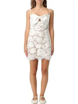 SELF-PORTRAIT Lace Mini Dress - White
