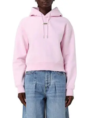 Jacquemus Jacquemus Cropped Hoodie With Drawstring Pink