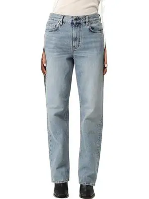 TOTEME Straight Leg Jeans - Gnawed Blue