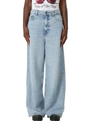 GANNI Wide-leg Jeans - Gnawed Blue