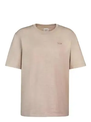 TOD'S Logo-embroidered T-shirt - Neutrals