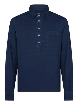 TOM FORD Cotton Washed Polo Shirt - Blue