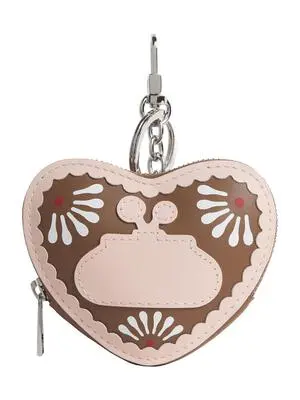 Max Mara Leather Heart Key Ring - Brown