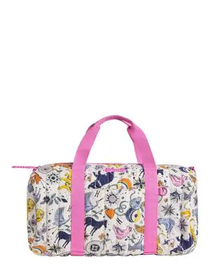 Harrods Quilted Printed Duffle Bag - Ivory