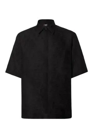 Fendi Ff-jacquard Shirt - Black