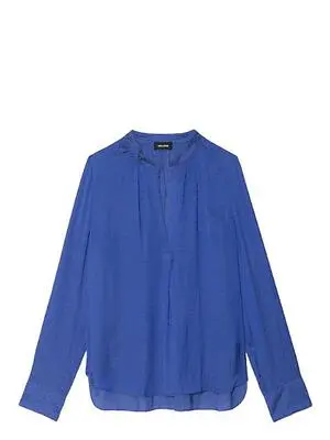 Zadig&Voltaire Satin Long-sleeved Blouse - Electric