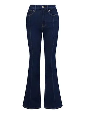 Good American Good Legs Flare Stretch-denim Jeans - Indigo983