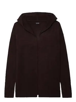 Zadig&Voltaire Cosya Hooded Wool And Cashmere Cardigan - Dark Chocolate