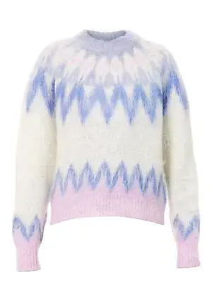 Isabel Marant Natania Brushed Knitted Jumper Blue
