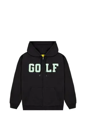 GOLF WANG College Cord Zip Up Hoodie - Black