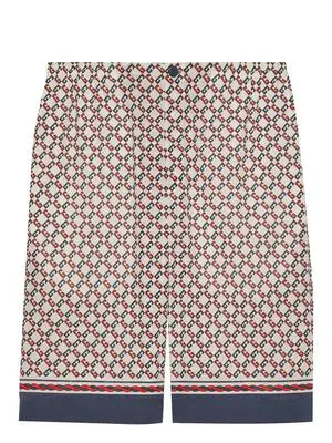 Gucci Geometric G Print Muslin Shorts - Cream
