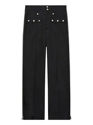 Gucci Straight Leg Pants With Zip Detail - Black