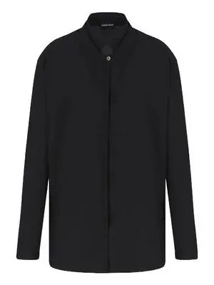 Giorgio Armani Triple Silk Georgette Shirt - Black