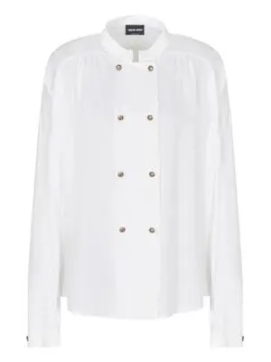 Giorgio Armani Triple Silk Georgette Shirt - White