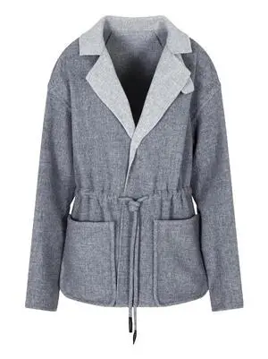 Giorgio Armani Single-breasted Wool And Cashmere Double Cloth Jacket - Black / White / Pink / Gray