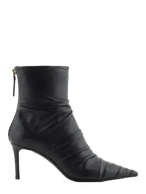 Giorgio Armani Nappa Leather Ankle Boots - Black