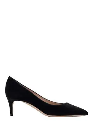 Giorgio Armani Velvet Kitten Heel Pumps - Black
