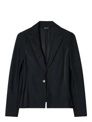 Giorgio Armani Textured Blazer - Black
