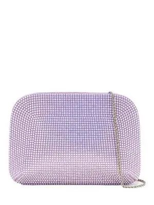 Giorgio Armani La Prima Satin Clutch With Opal Rhinestone Pav - Pink